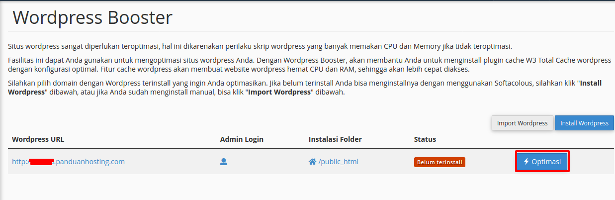 Menggunakan WordPress Booster – Tutorial Domosquare.com